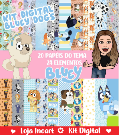 Kit Digital Bluey Dogs